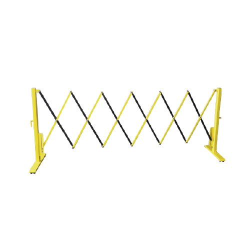 Yellow & Black Aluminium Retractable Barricades – Ausko Pte Ltd
